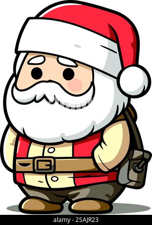 man in santa claus costume holding sack merry christmas happy new year ...