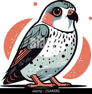 Kestrel bird. Hand drawn vector illustration in doodle style Stock ...