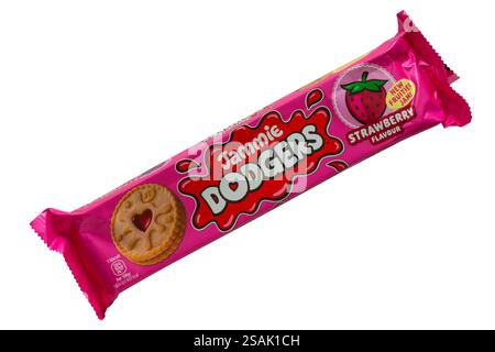 Packet of Jammie Dodgers Strawberry flavour Jam & Biscuit biscuits ...