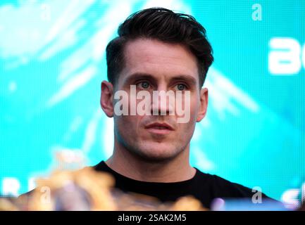 Boxing trainer Shane McGuigan during a press conference at BOXPARK ...