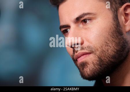 Boxing promoter Ben Shalom is interviewed following a press conference ...
