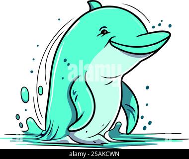 Dolphin cartoon illustration Stock Vector Image & Art - Alamy