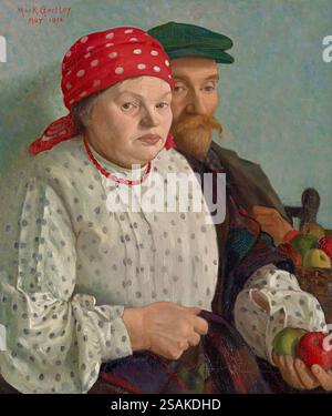'The Apple Woman and Her Husband' by Mark Gertler is a portrait of a ...