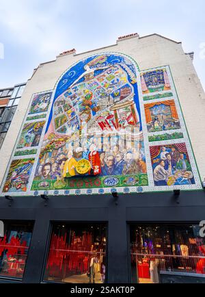 The Spirit of Soho mural at the junction of Carnaby Street and ...