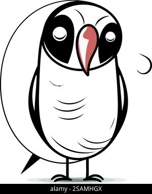 cute cartoon owl with speech bubble in smooth gradient style Stock ...