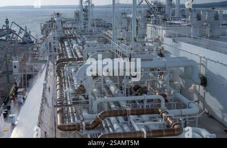 Mukran, Germany. 24th Jan, 2025. The regasification ships (Floating ...
