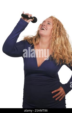 Middle Age Woman Singer Stock Photo - Alamy