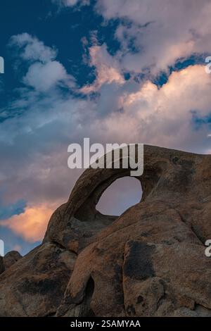An arch formation in the boulders and geological formations of the ...