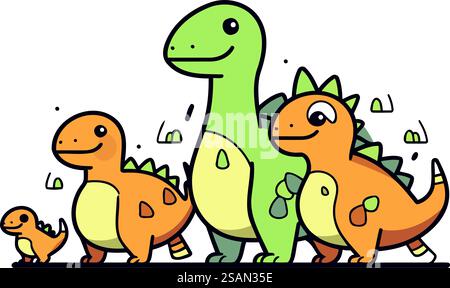 Dinosaur family vector illustration Stock Vector Image & Art - Alamy