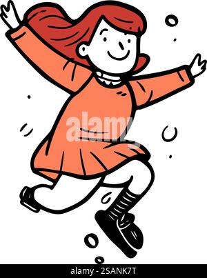 Ice skates outline doodle vector illustration, winter leisure or sport ...