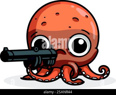 Gun vector icon. Flat style illustration. EPS 10 vector Stock Vector ...