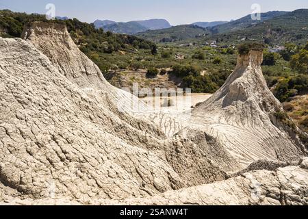 natural landscape formed by rainwater erosion depicting the earth ...