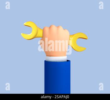 Concept wrench construction tool icon, spanner toolkit professional ...