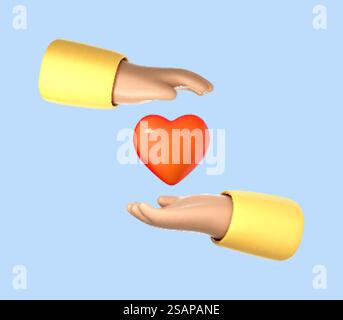 Human love. Human hands and heart shape. Concept of love. Vector ...