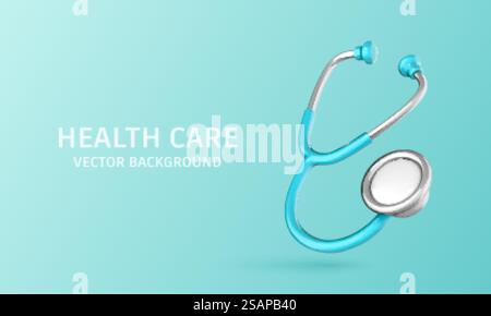 Medical stethoscope, illustration, vector on a white background Stock ...