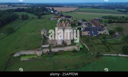 Medieval castle of Sarzay Stock Photo - Alamy
