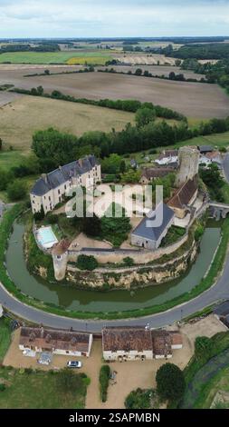 drone photo Châtelier castle france europe Stock Photo - Alamy