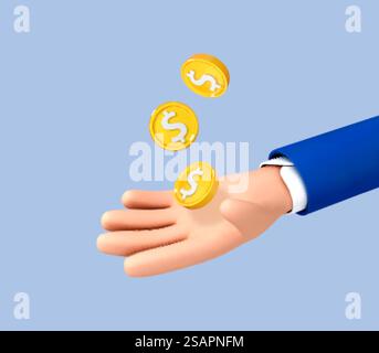 Flying golden coins isolated on white transparent background. Vector ...