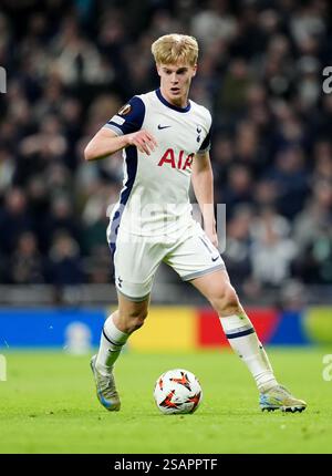 Tottenham Hotspur's Lucas Bergvall during the Premier League match at ...