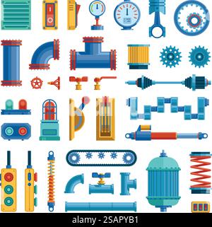 mechanism parts and details set Stock Vector Image & Art - Alamy