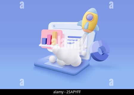 3D SEO Optimization Stock Vector Image & Art - Alamy