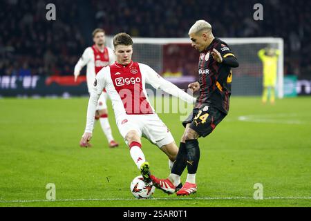 AMSTERDAM – (l-r) Anton Gaaei of Ajax, Lucas Rosa of Ajax, Luka Kulenovic of Heracles Almelo ...