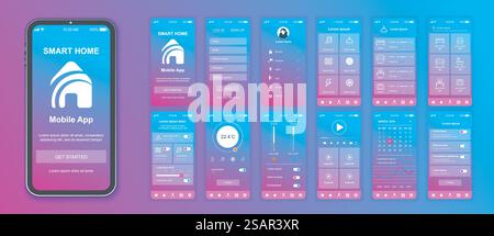 thermostat app mobile ui design, vector Stock Vector Image & Art - Alamy