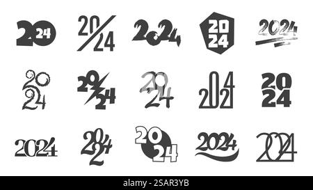 Text 2024 label. Modern calligraphy geometric and hand drawn elegant ...
