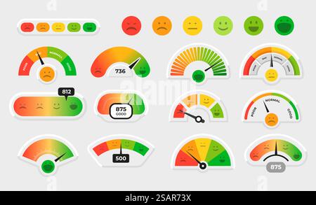 Stress Level Meter, measuring scale. Stress Level speedometer indicator ...