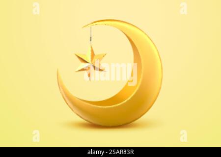 golden crescent moon Stock Vector Image & Art - Alamy