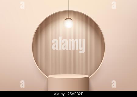Abstract circle 3D in empty space. Futuristic design shape Stock Vector ...