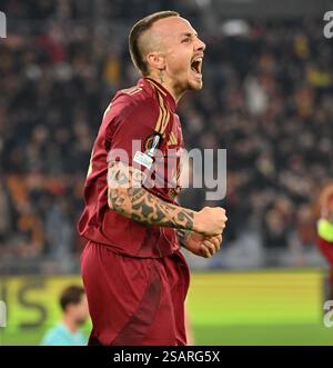 Angelino of AS Roma during the Europa League Knockout phase play-offs ...