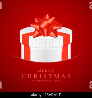 Festive box, new year christmas gift - Vector illustration Stock Vector ...