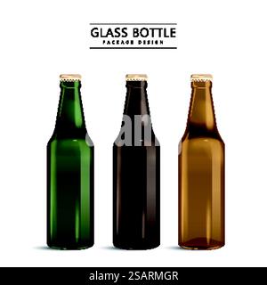 Glass bottle package design Stock Vector Image & Art - Alamy