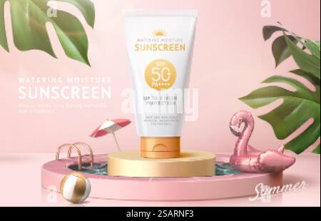 Sunscreen ad template Stock Vector Image & Art - Alamy