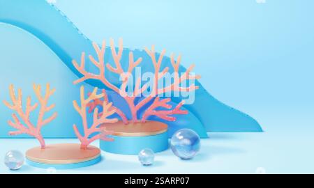 Background scene with coral reef underwater illustration Stock Vector ...