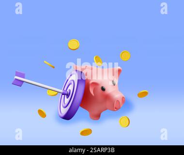 coin money with dart vector illustration design Stock Vector Image ...