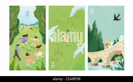 Solar terms in spring Stock Vector Image & Art - Alamy