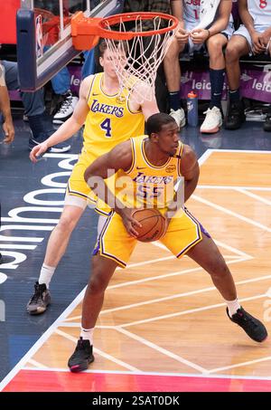 Los Angeles Lakers center Trey Jemison III (55) and Denver Nuggets ...