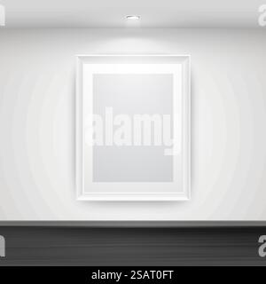 White frame mockup on a wall vector Stock Vector Image & Art - Alamy