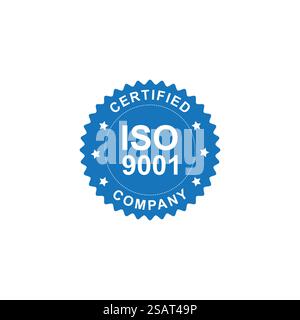 Certified Company Certificate ISO 9001:2015 Blue vector, Quality ...