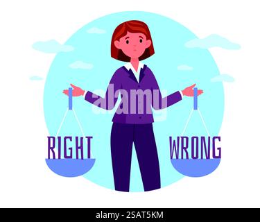 Thoughtful people making difficult choice between two options isolated ...