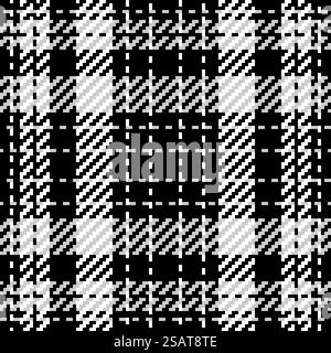 Black And White Tartan Plaid Scottish Textile Pattern Stock Vector Image And Art Alamy