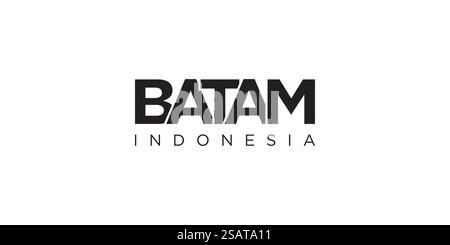Emblem of Batam. City of Indonesia. Vector illustration Stock Vector ...