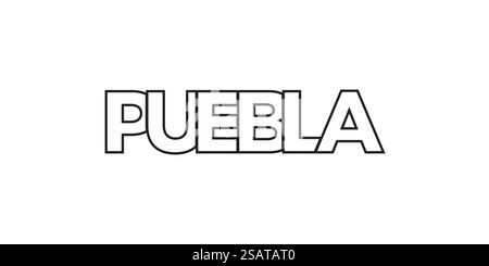 Puebla in the Mexico emblem for print and web. Design features ...