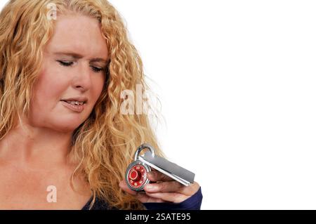 Beautiful young woman with credit cards and shopping bags on red ...