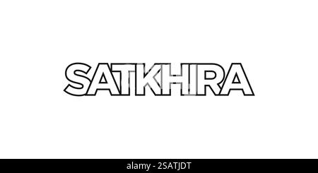 Satkhira in the Bangladesh emblem for print and web. Design features geometric style, vector ...