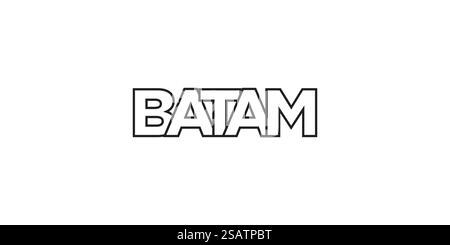 Emblem of Batam. City of Indonesia. Vector illustration Stock Vector ...