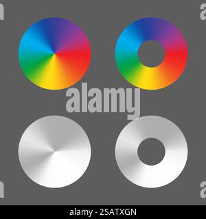 Radial gradient vector circle ring rainbow abstract design Stock Vector ...