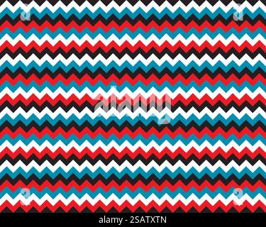 Vector seamless geometry chevron pattern, zigzag mosaic in pastel ...